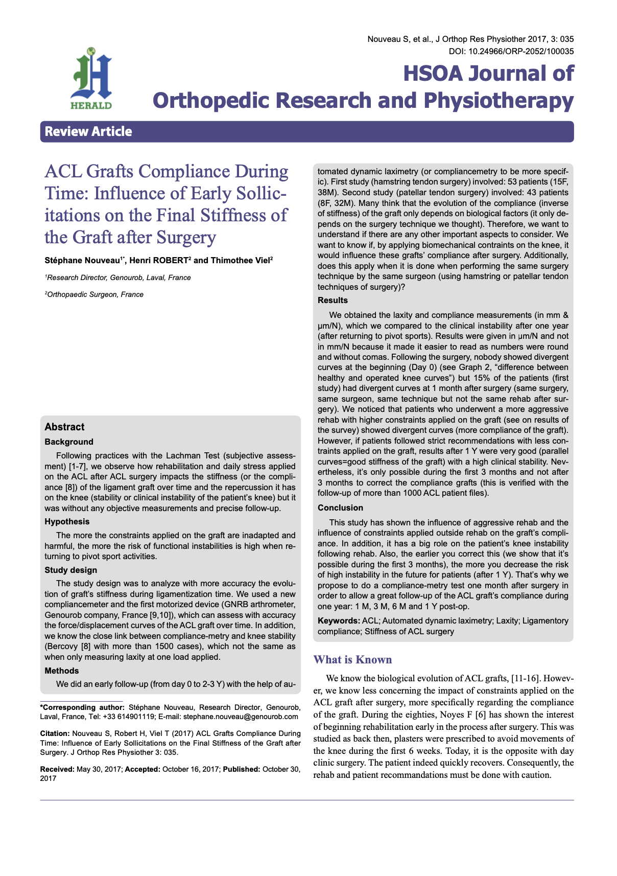 Why ACL Compliance/Stiffness Outperforms Laxity In ACL Treatment